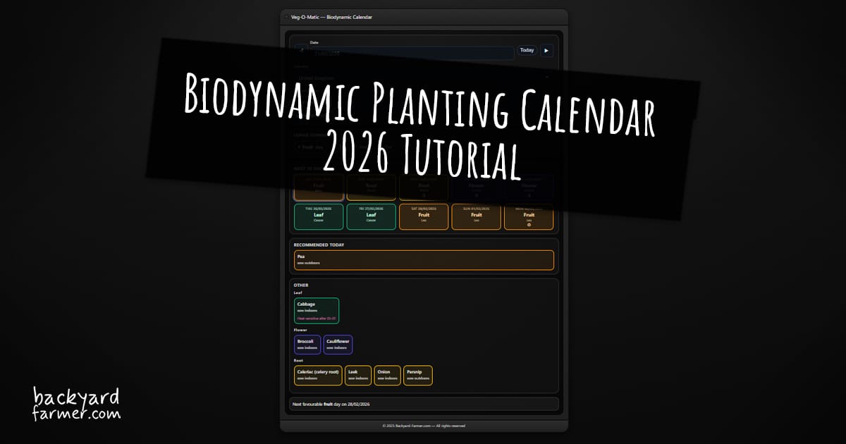 Biodynamic Planting Calendar 2026 Explained (UK & US)