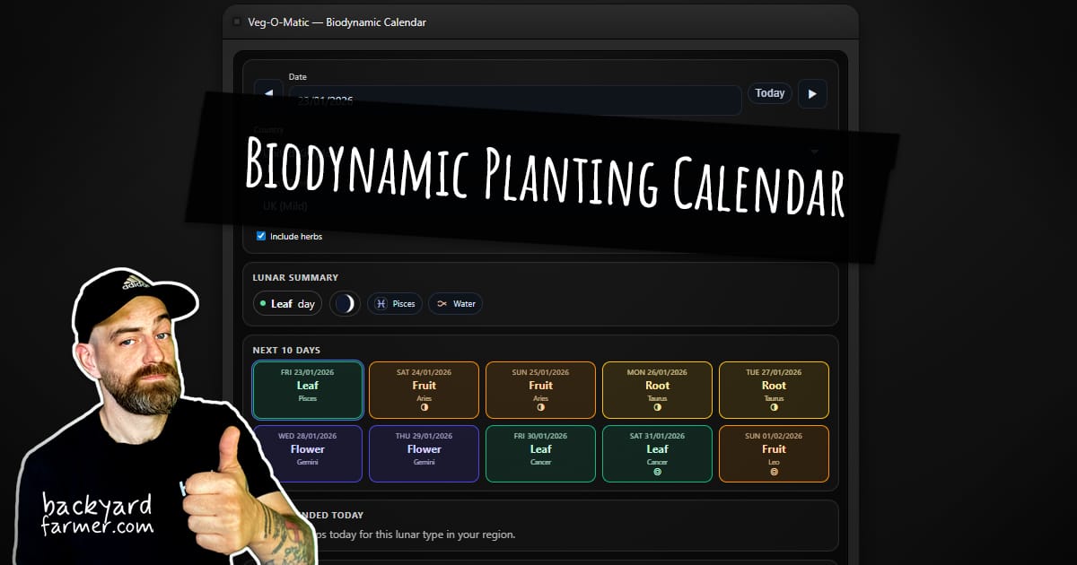 Biodynamic Planting Calendar – Free UK & US App